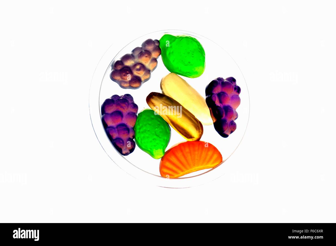 Assorted fruit sweets Stock Photo - Alamy