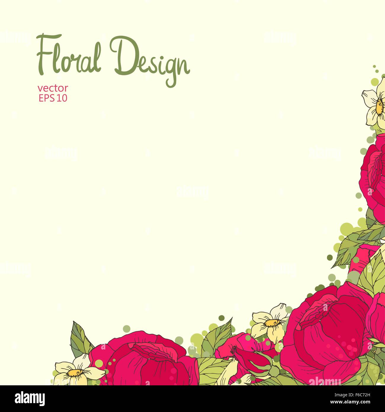 Frame made beautiful pink Stock Vector Images - Alamy