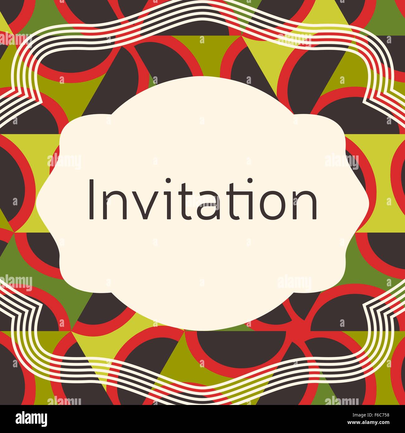 Invitation, wedding or greeting card template. Elegant frame over ...