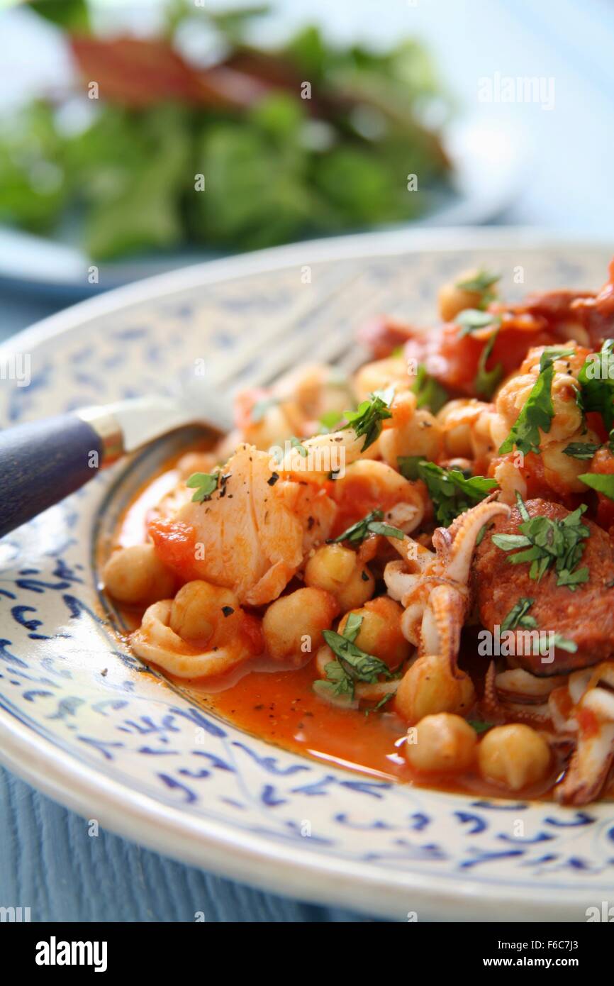 Fish stew chickpea hi-res stock photography and images - Alamy