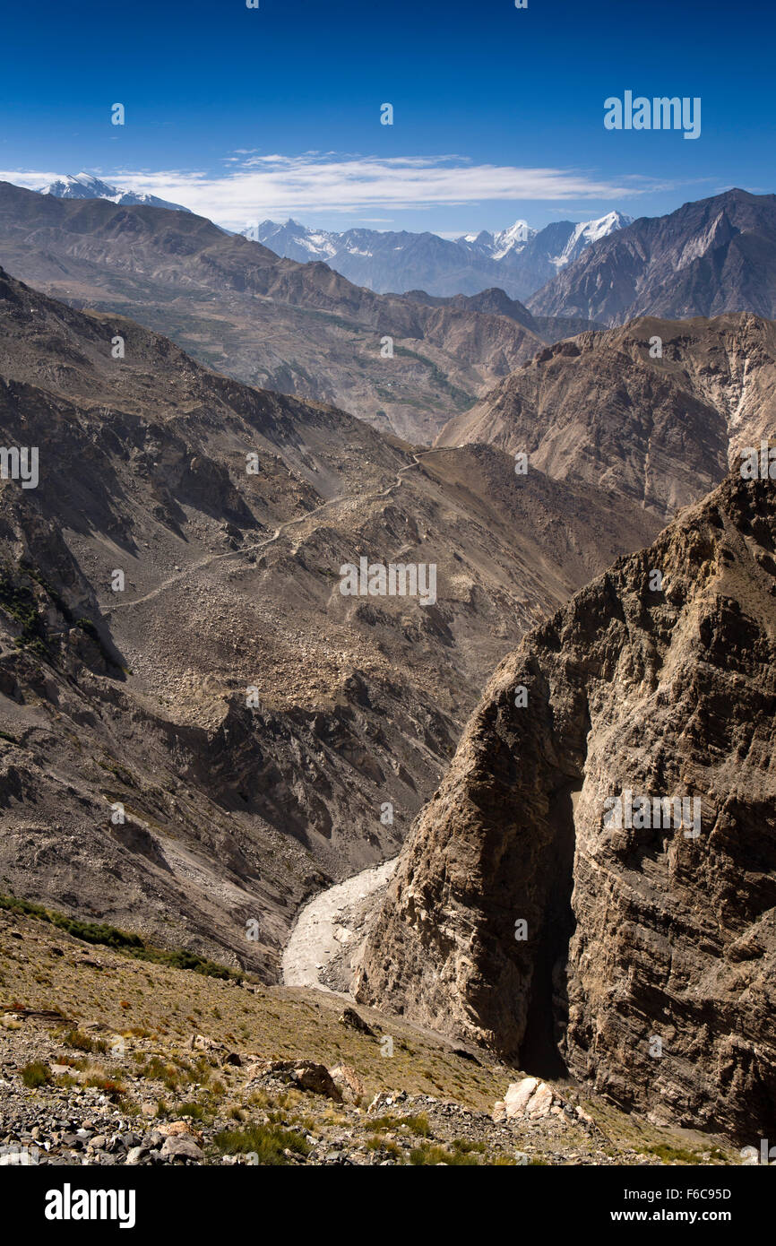 India, Himachal Pradesh, Chango, Hindustan-Tibet Highway above Spiti ...