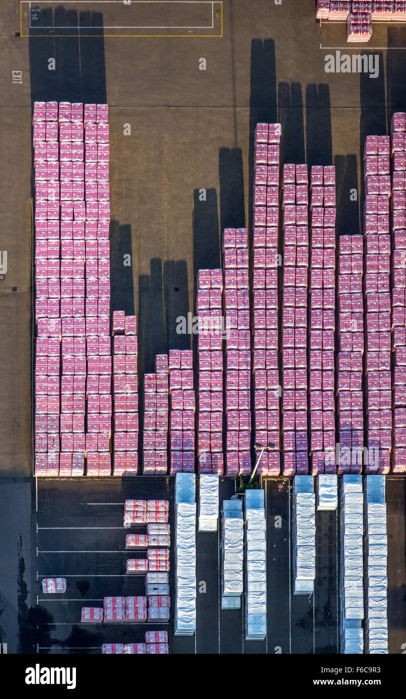 Rockwool factory, Rockwool logistics, stacked Rockwool products, rock ...