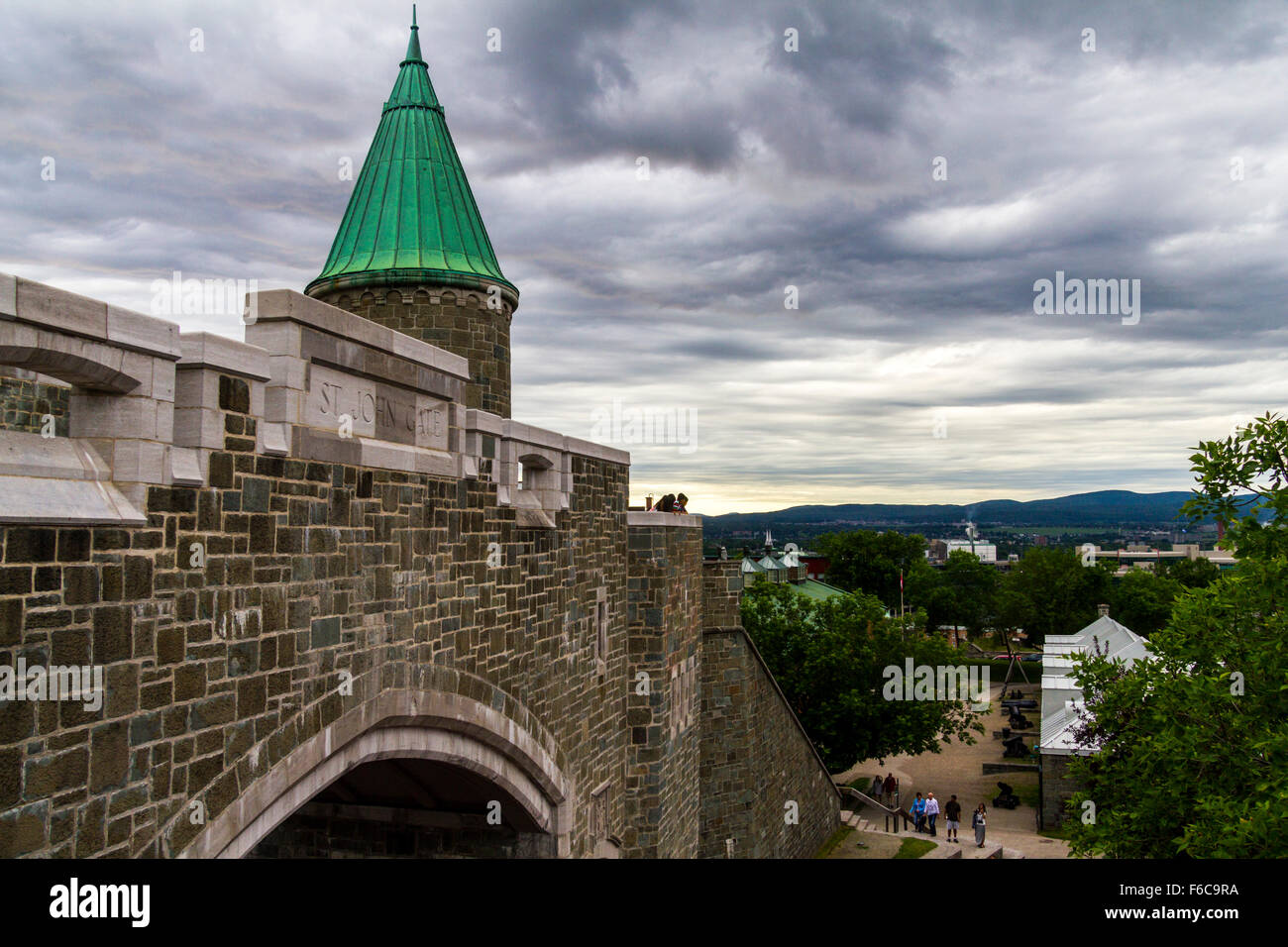 Castle wall in Quebec City Stock Photo - Alamy