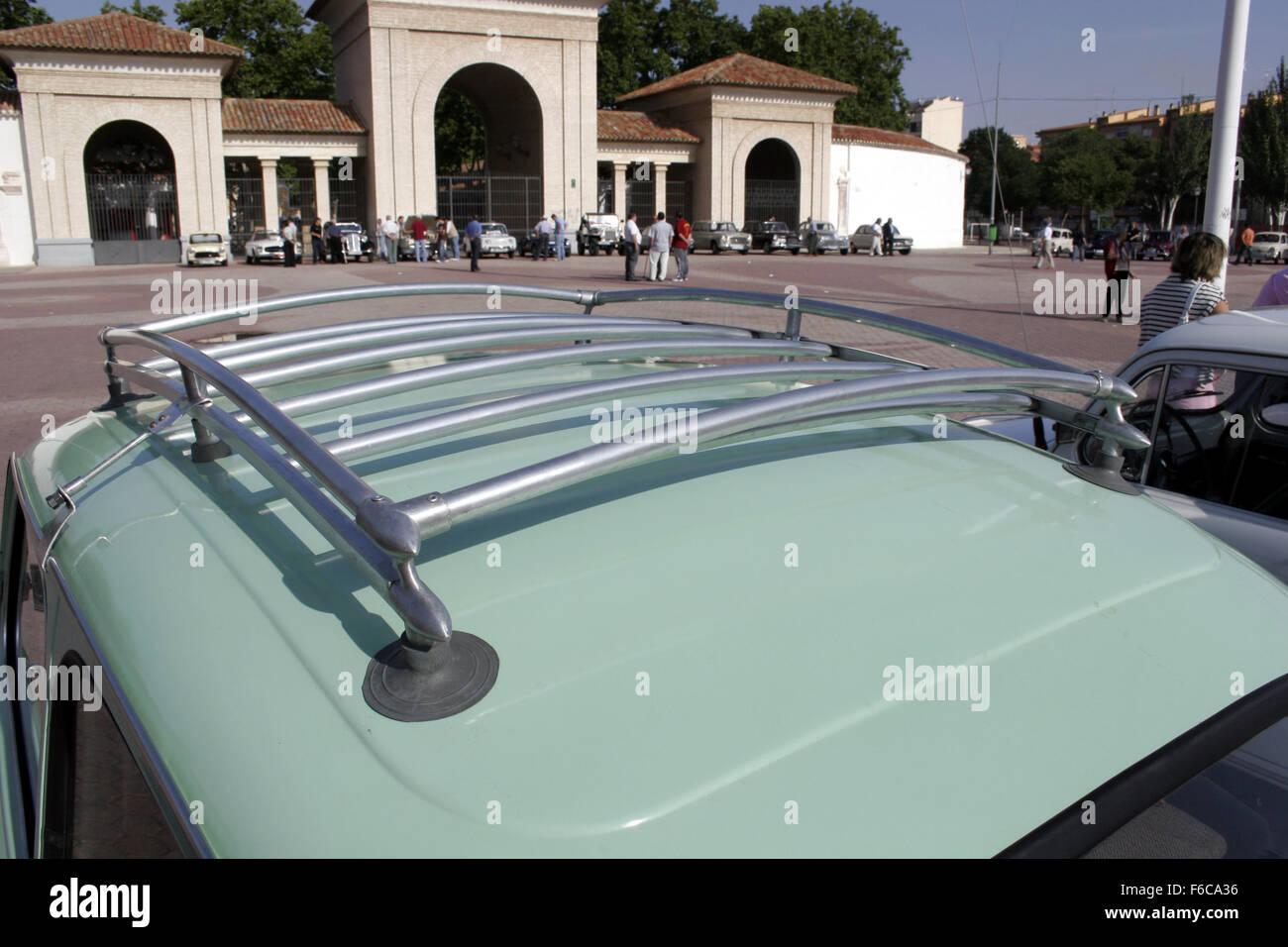 Classical Seat 600 car meeting in Albacete, Spain. Roof rack Stock ...