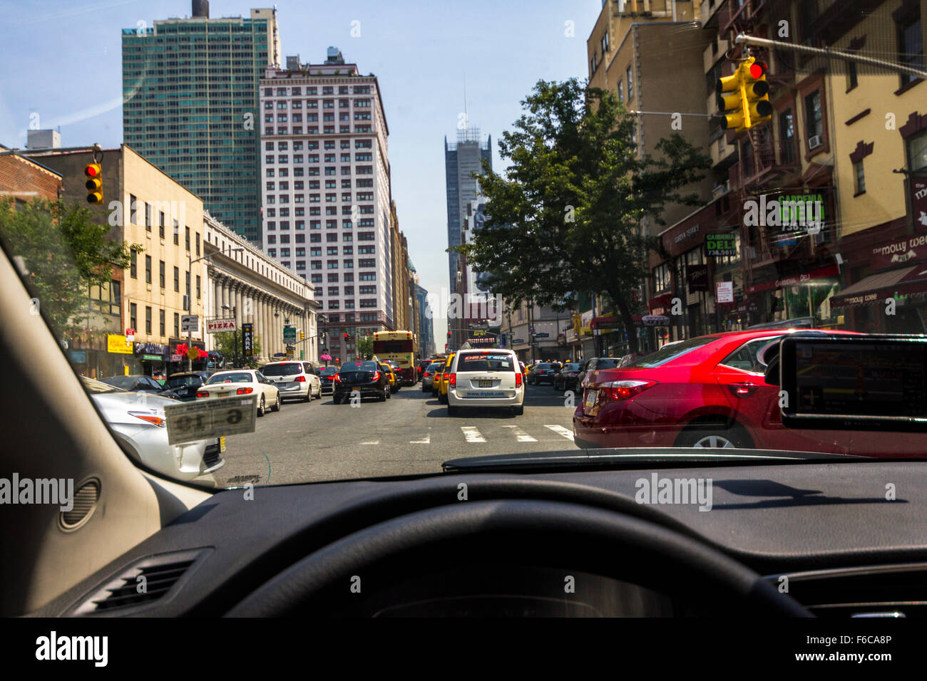 Driving in Manhattan Traffic Stock Photo - Alamy