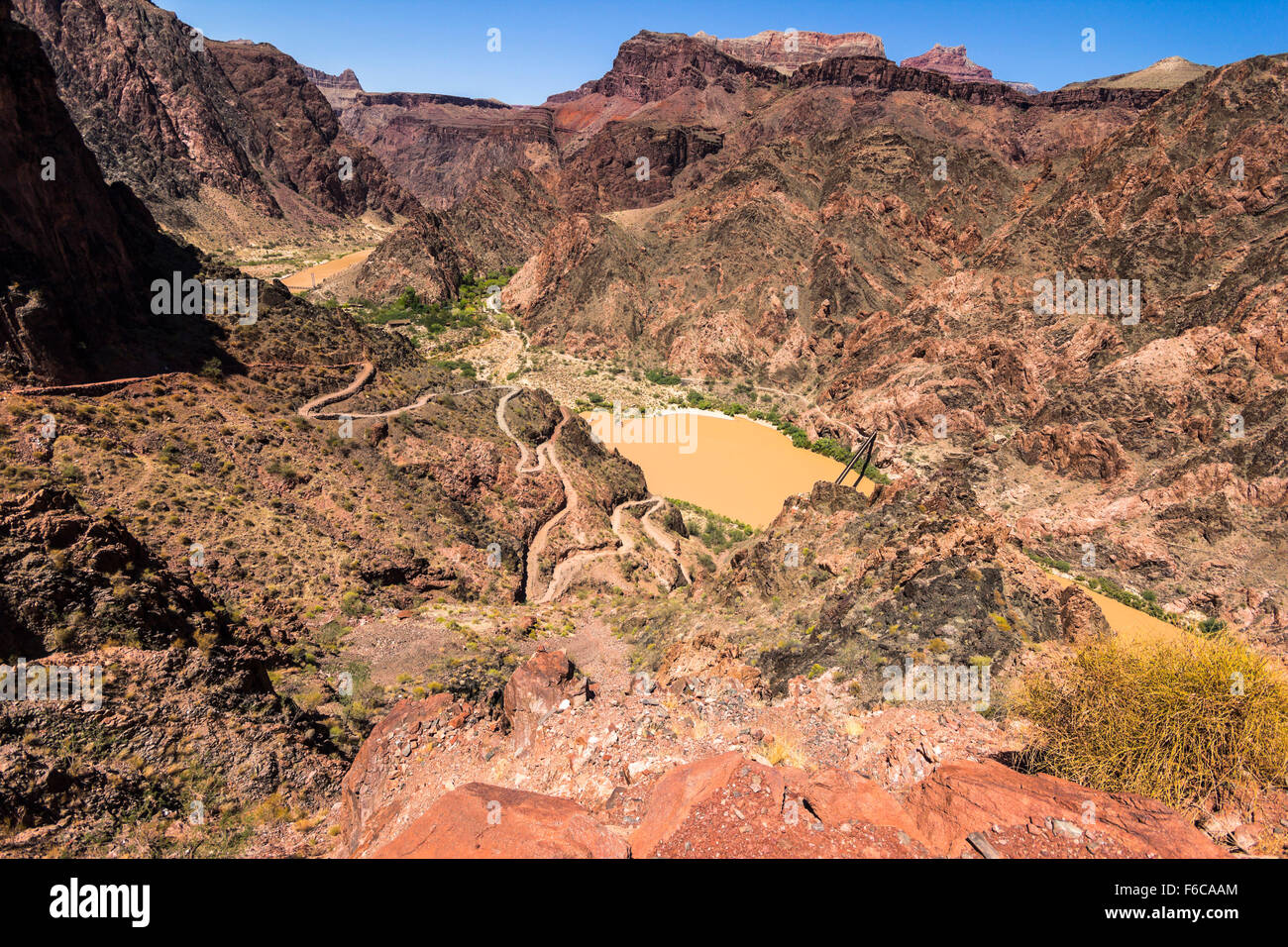 View on Colorado River inside Grand Canyon Stock Photo - Alamy