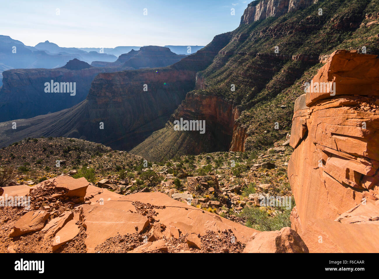 Grand Canyon Landscape Overview on Trail Stock Photo - Alamy