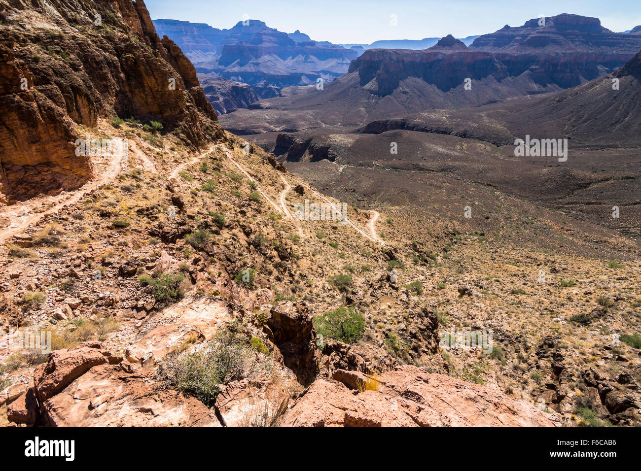 Grand Canyon Landscape Overview on Trail Stock Photo - Alamy