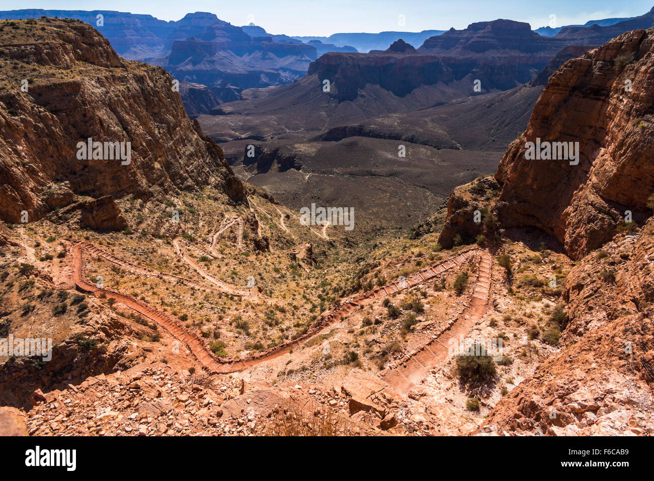 Grand Canyon Landscape Overview on Trail Stock Photo - Alamy