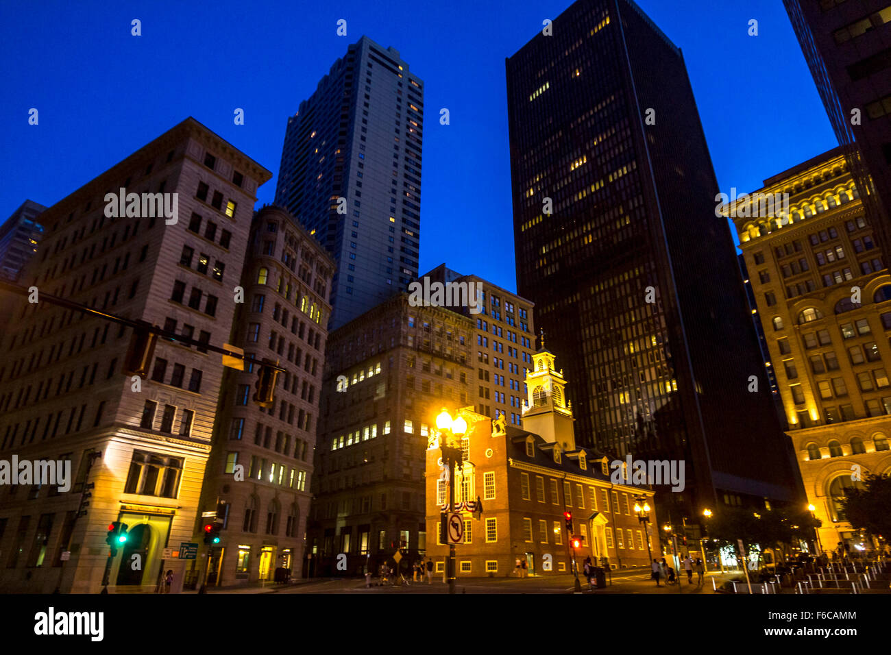 City of Boston at night Stock Photo - Alamy