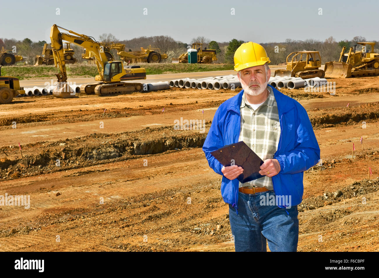 Highway Construction Supervisor Stock Photo - Alamy