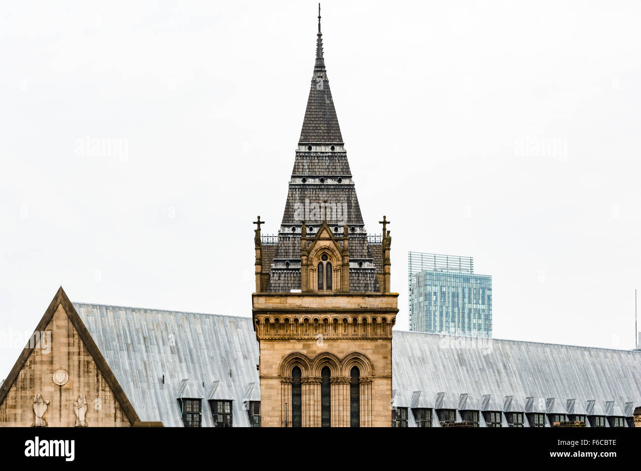 Manchester town hall, Manchester, UK. Neo gothic style designed by ...