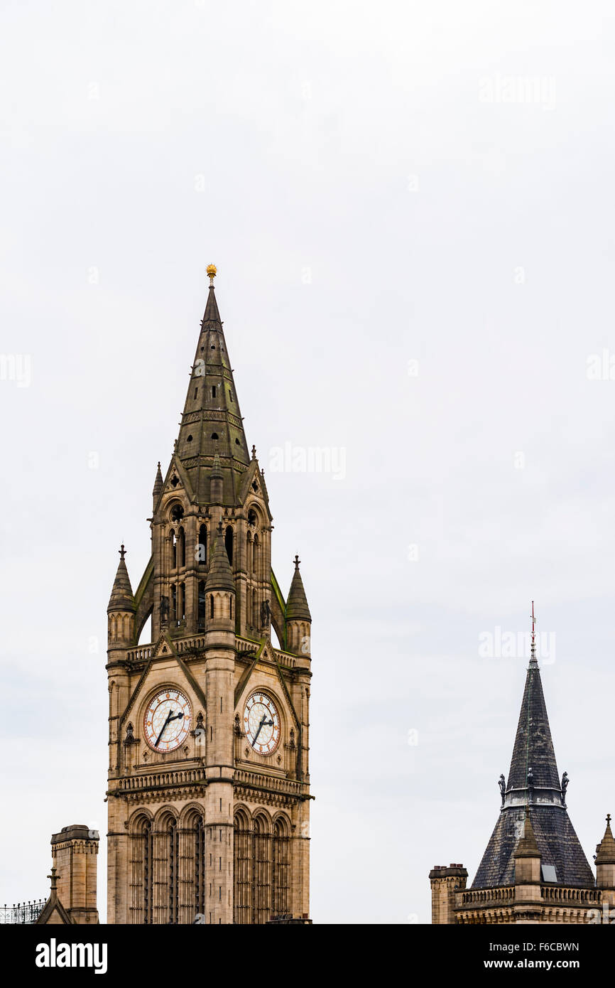 Manchester Town Hall, Manchester UK. Neo Gothic style, designed by ...