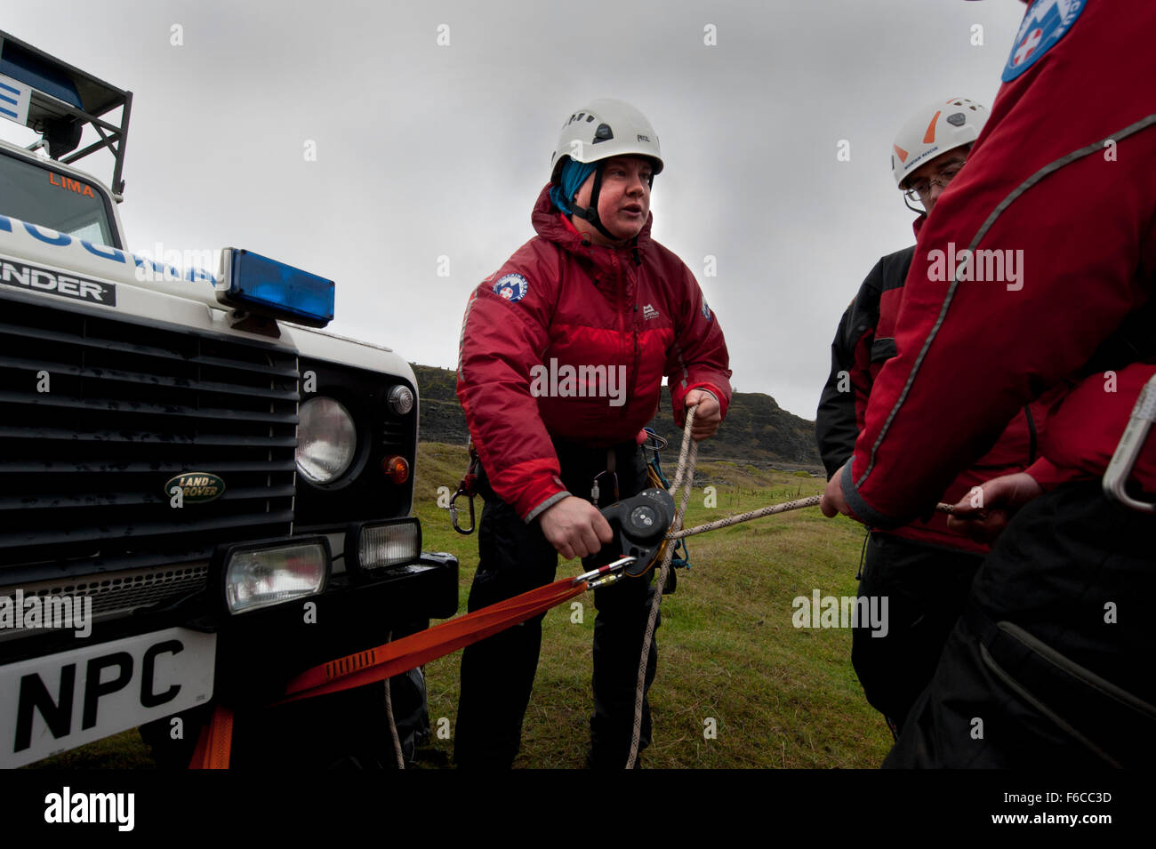 Central Beacons Mountain Rescue during a training session in the Brecon ...