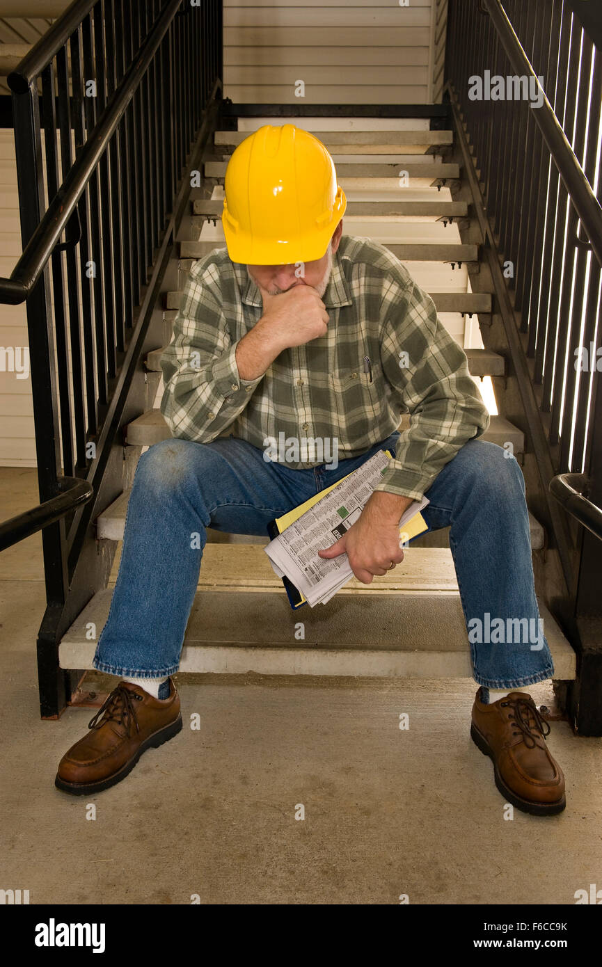 Laid Off Construction Worker Stock Photo - Alamy