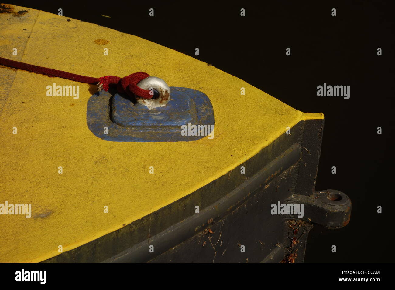Yellow Canal Boat Stock Photo - Alamy
