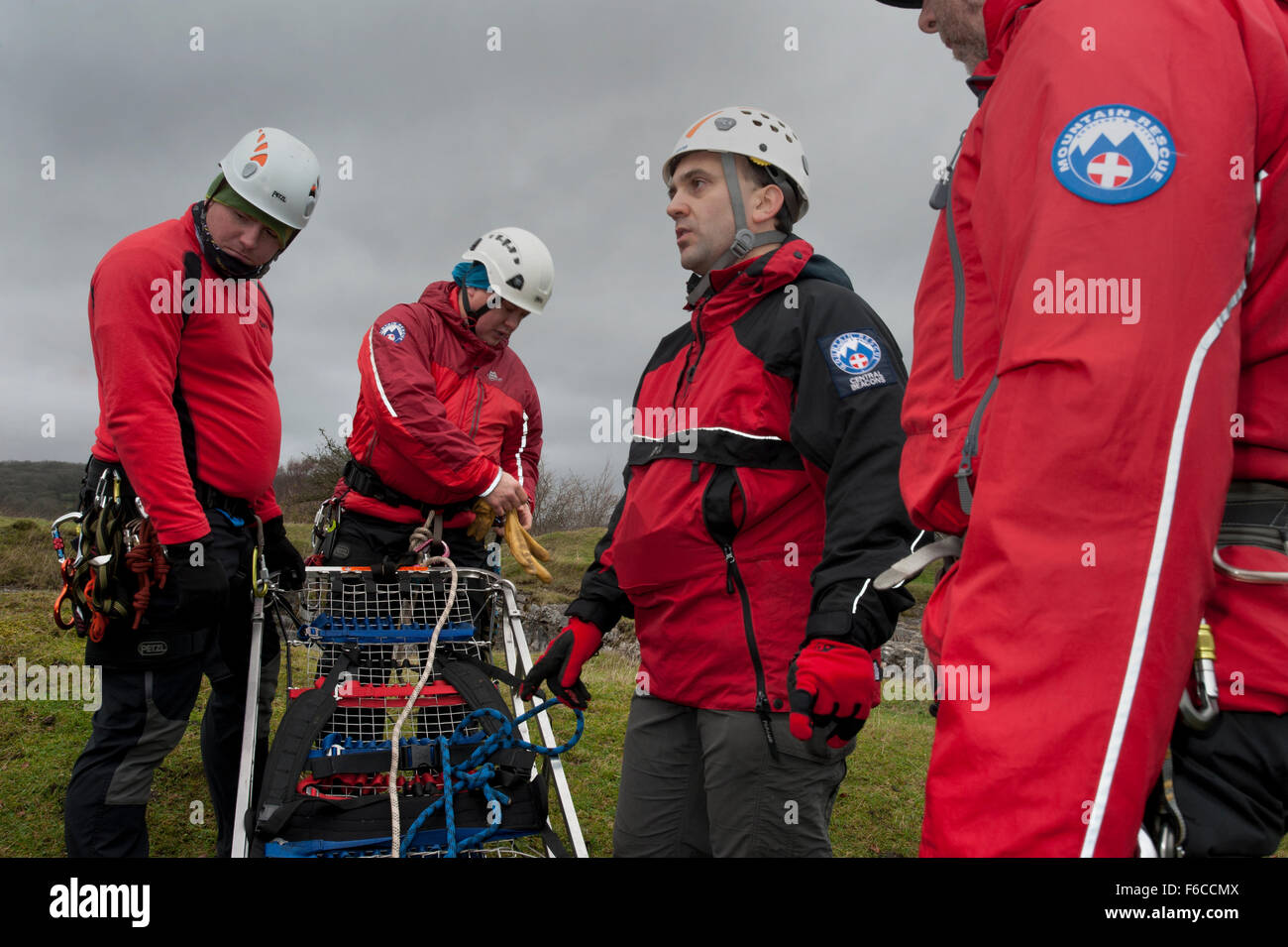 Central Beacons Mountain Rescue during a training session in the Brecon ...