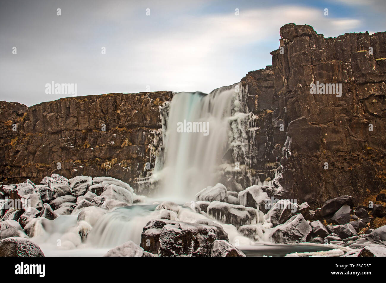 Oxararfoss waterfall hi-res stock photography and images - Alamy