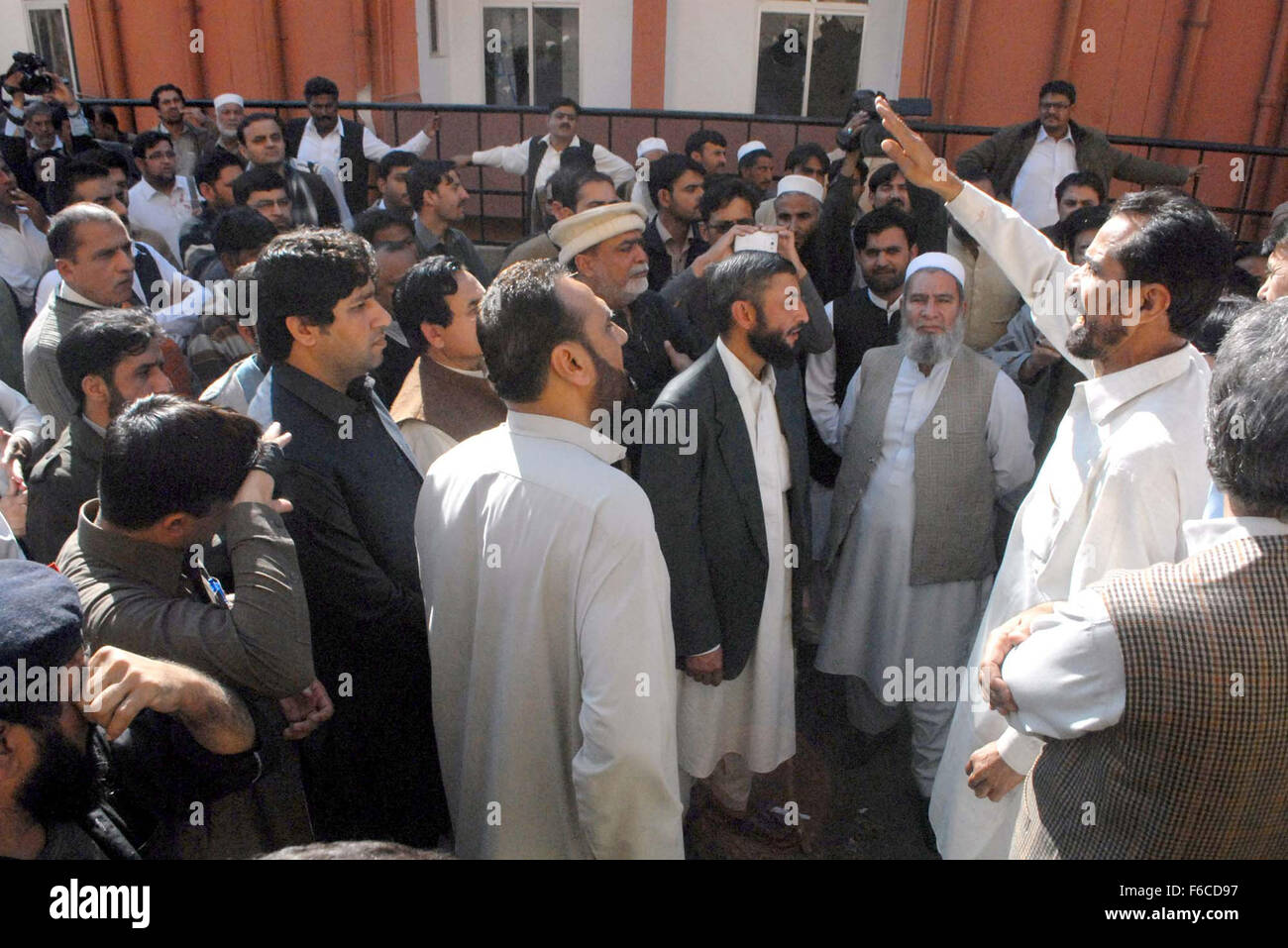 Paramedical Staff chant slogans against the alleged occupation of ...