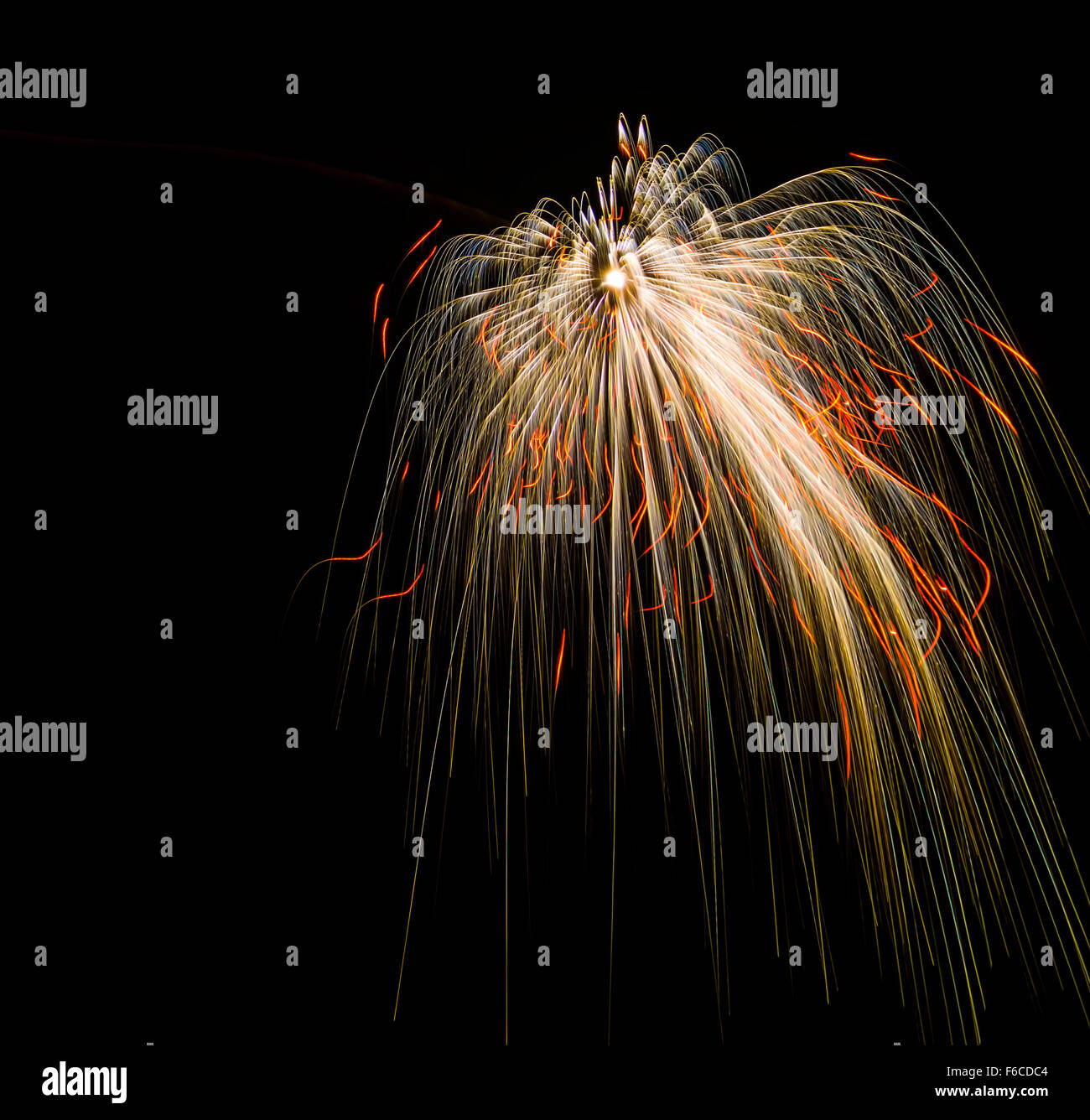 Colorful Fireworks Single Stock Photo - Alamy