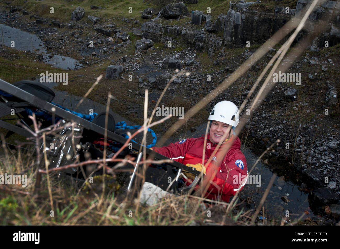 Central Beacons Mountain Rescue during a training session in the Brecon ...