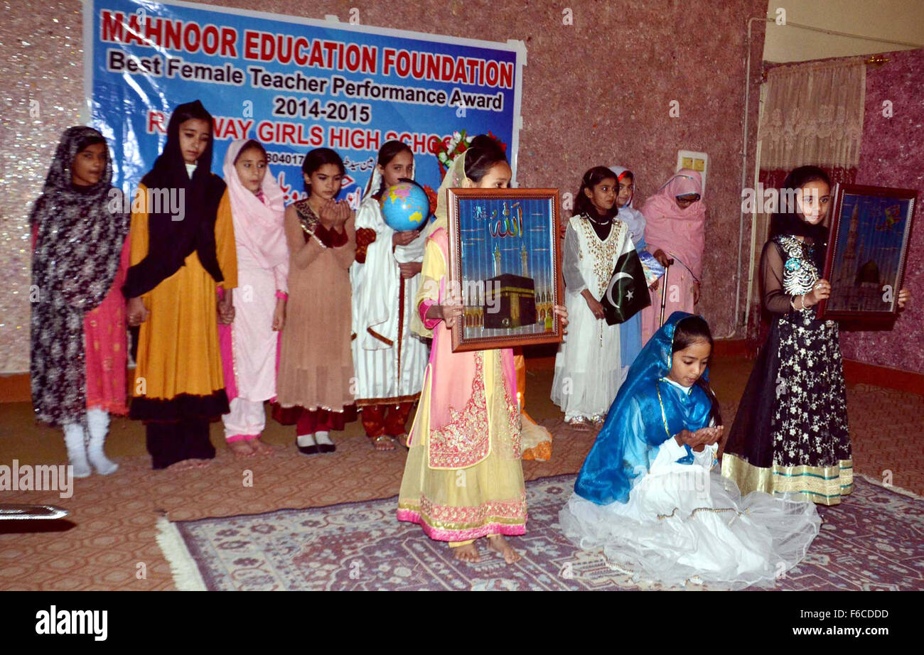 Students participate in a tableau on stage during Best Performance ...