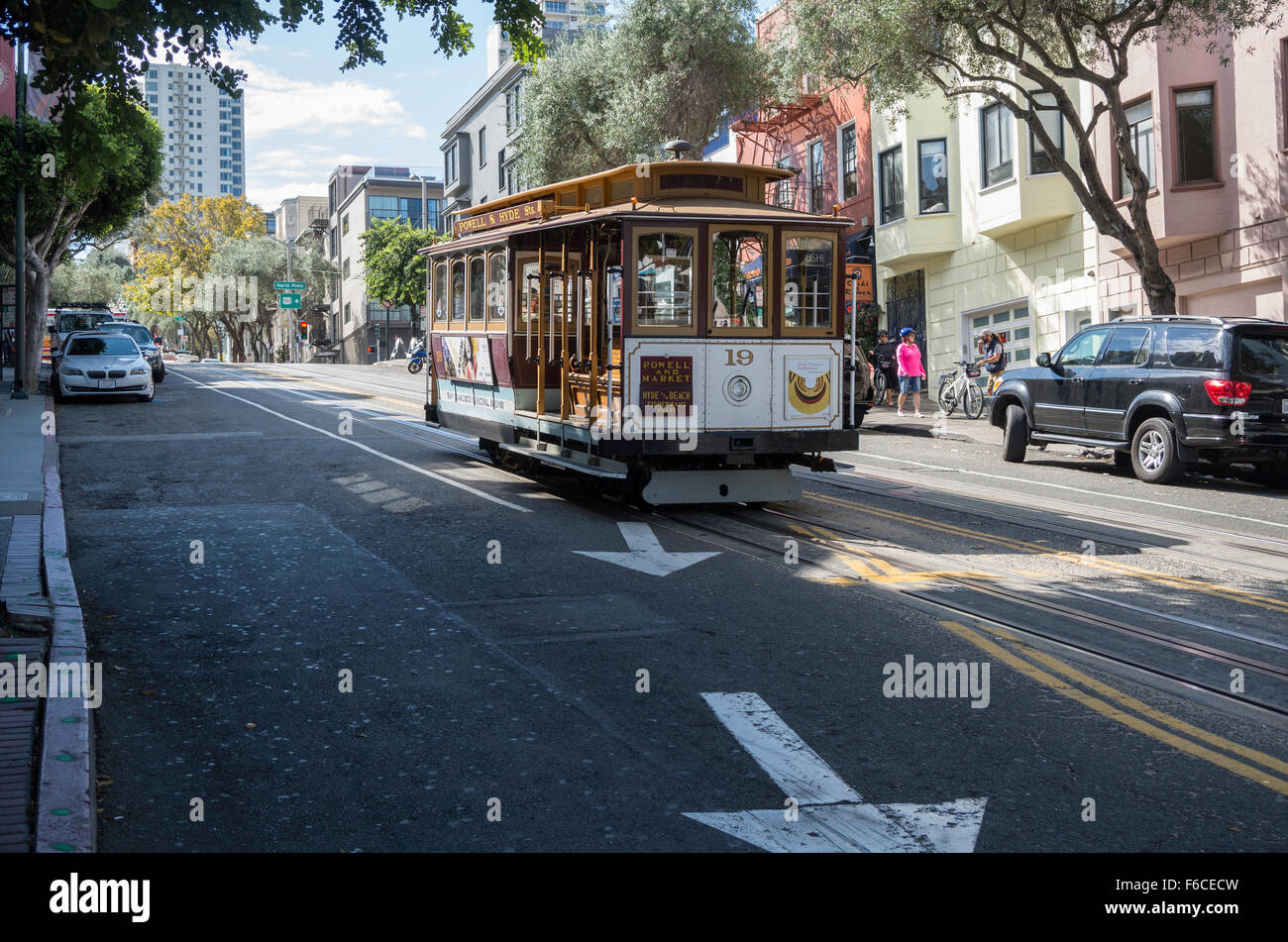 San Francisco cable cars, San Francisco, California, USA Stock Photo ...