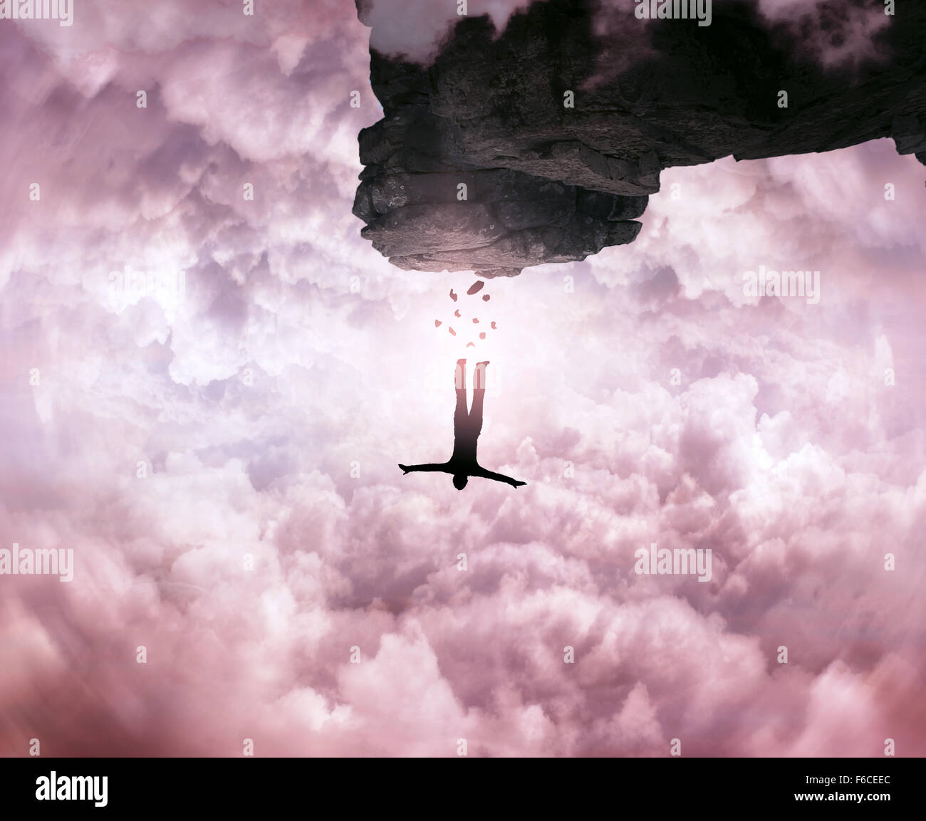 Person Falling Down From The Sky