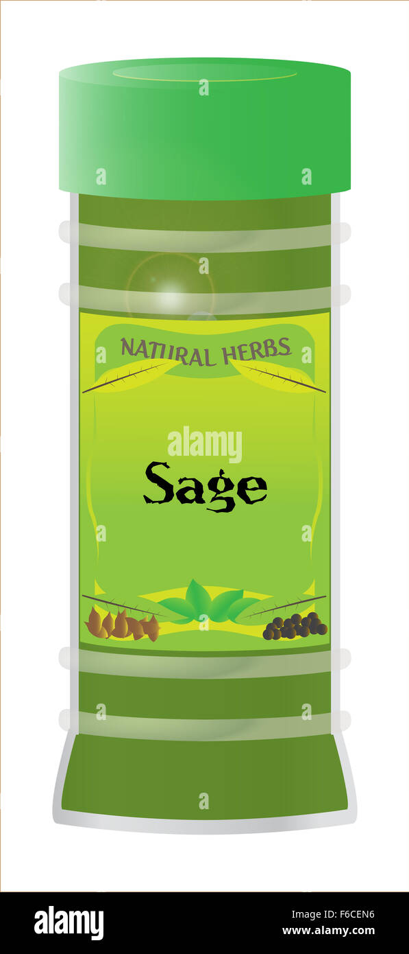 Spice jar illustration Cut Out Stock Images & Pictures - Alamy