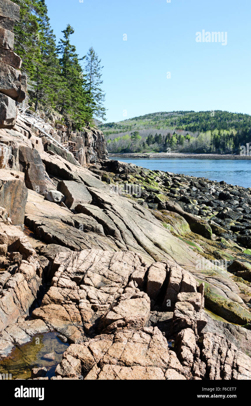 Early spring in Otter Cove, looking toward Gorham Mountain, Acadia ...