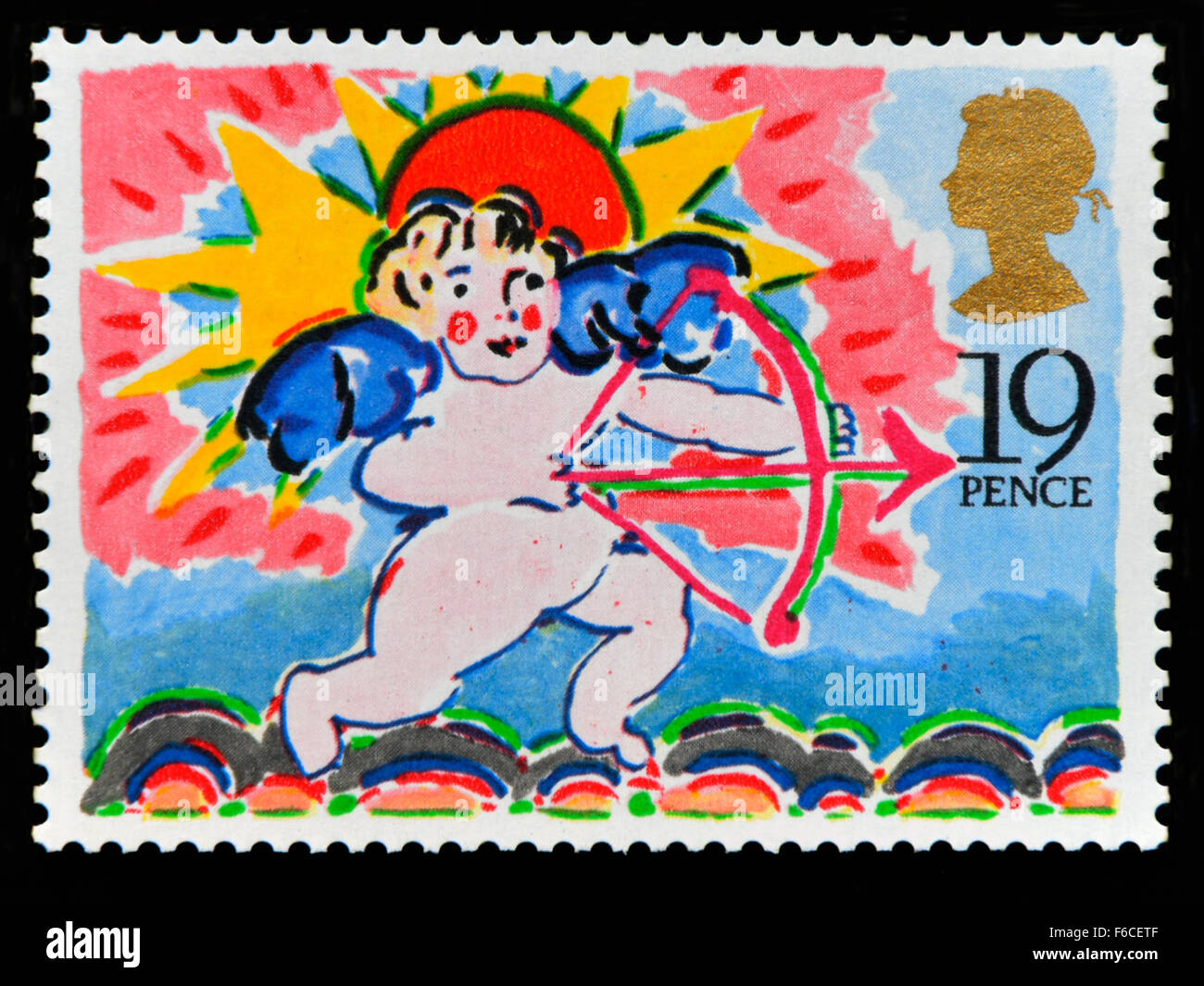 Postage stamp. Great Britain. Queen Elizabeth II. 1989. Greetings ...