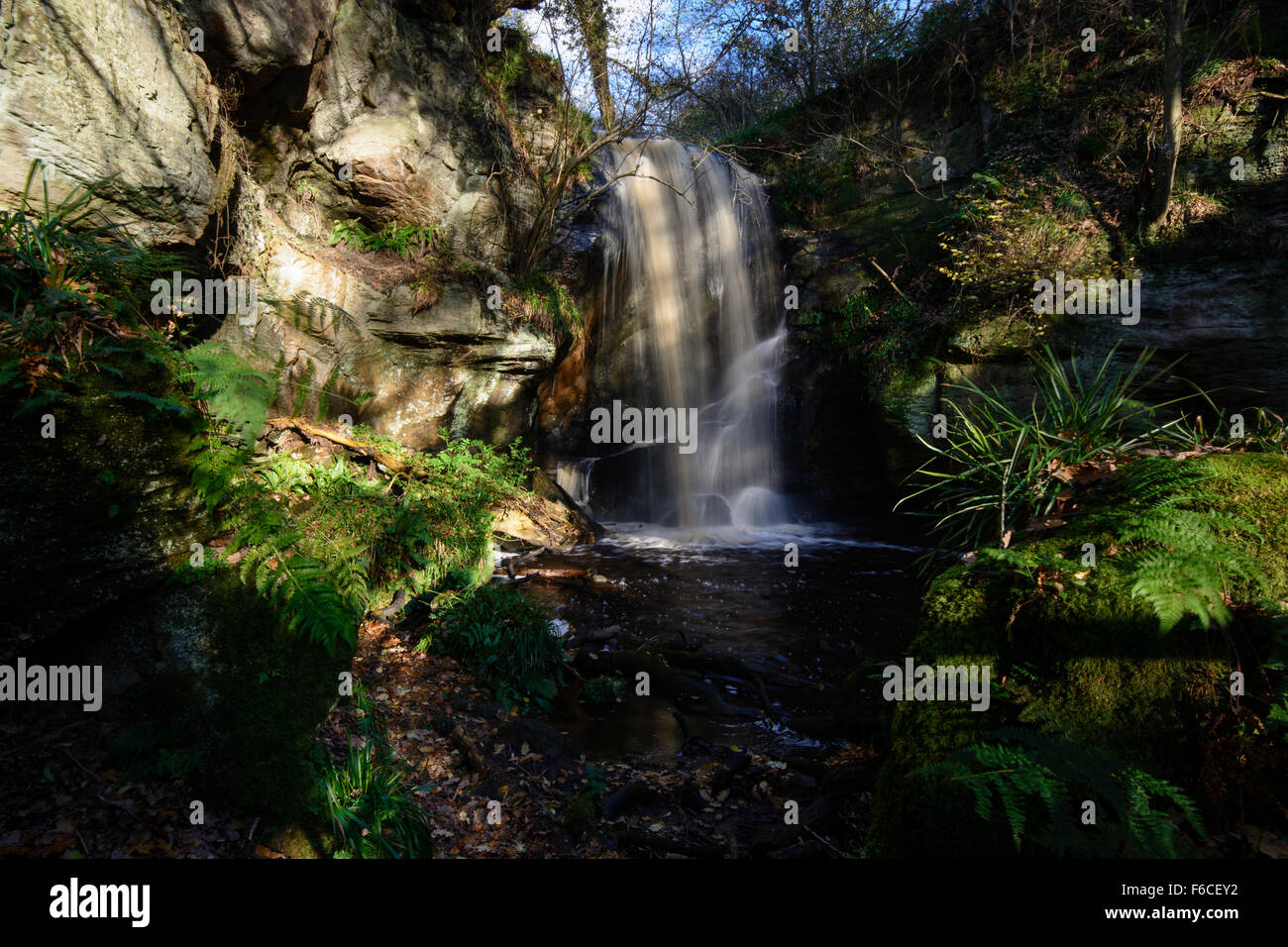 Roughting Linn waterfall Stock Photo - Alamy