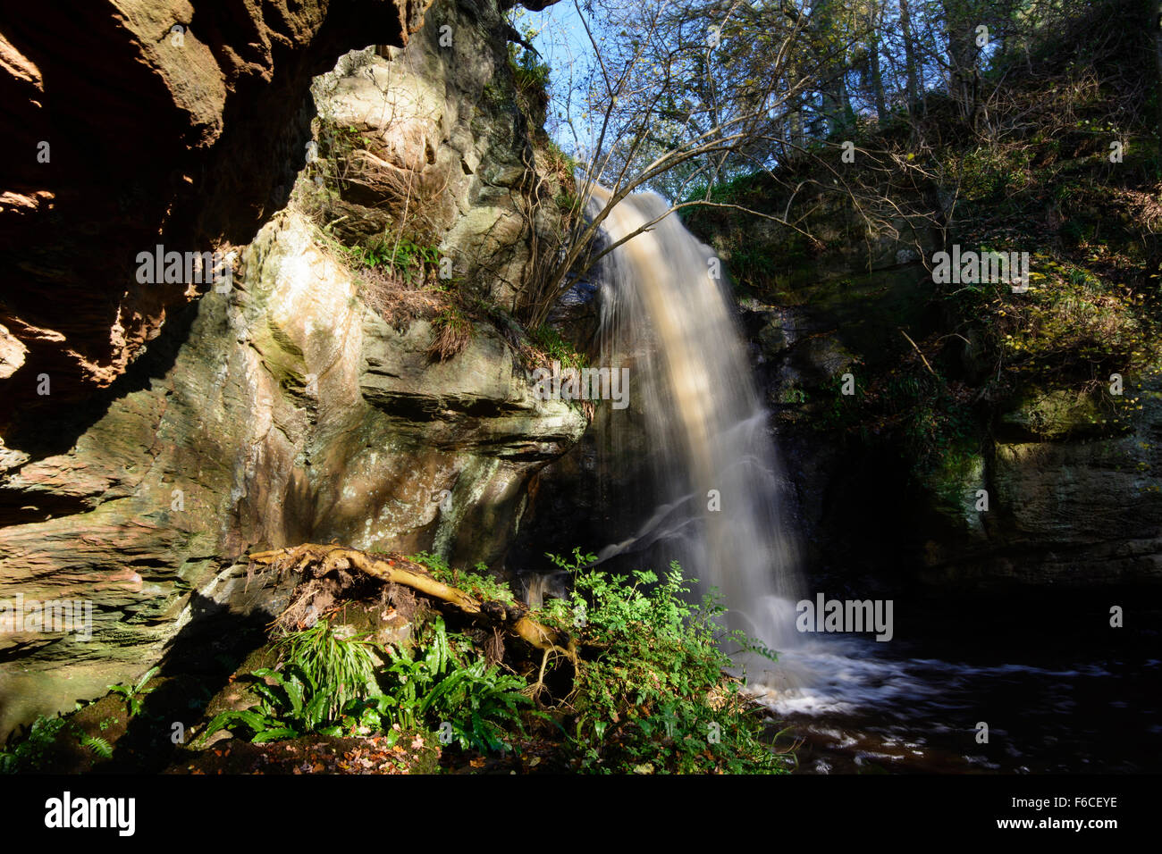 Roughting Linn waterfall Stock Photo - Alamy