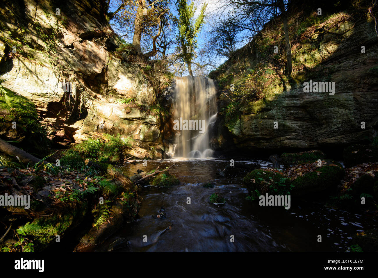 Roughting Linn waterfall Stock Photo - Alamy