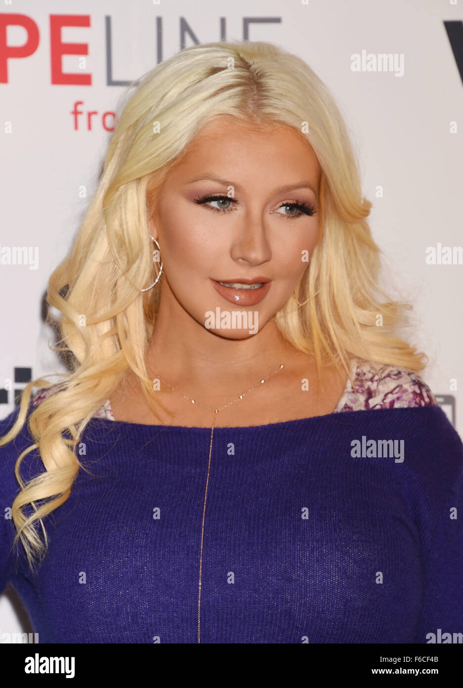 CHRISTINA AGUILERA US singer in November 2015. Photo Jeffrey Mayer ...