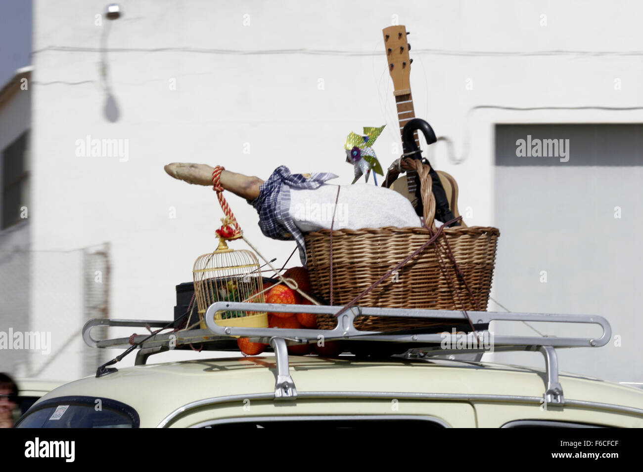 Classical Seat 600 car meeting in Albacete, Spain. Roof rack Stock ...