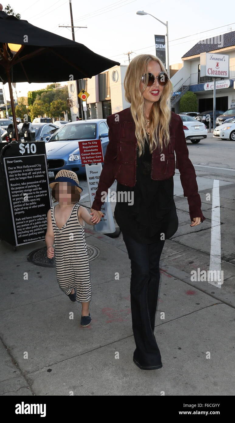 Rachel Zoe arrives at Craig's restaurant with her son Featuring: Rachel ...