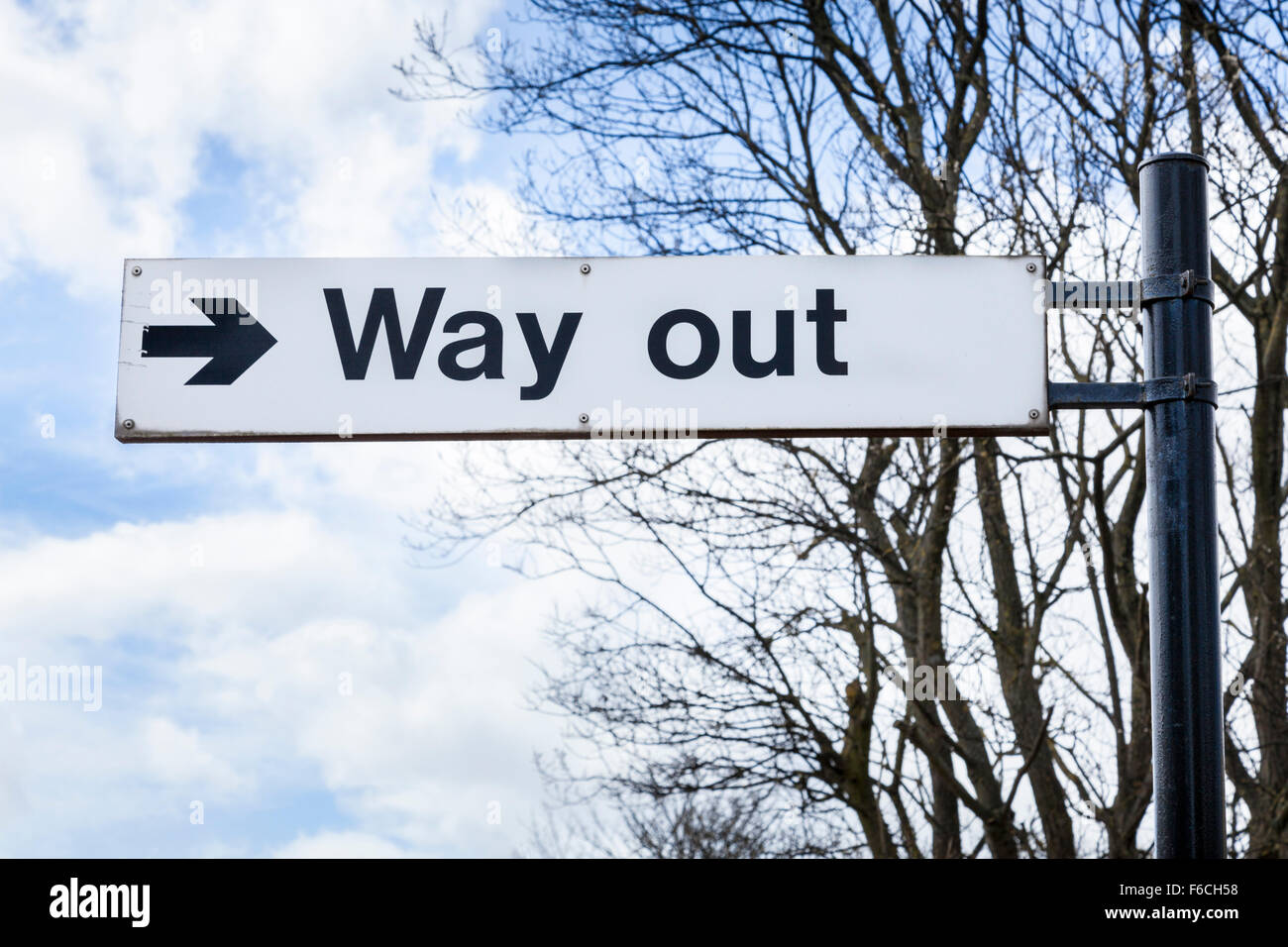 Way Out sign at Edale Railway Station, Derbyshire, England, UK Stock ...