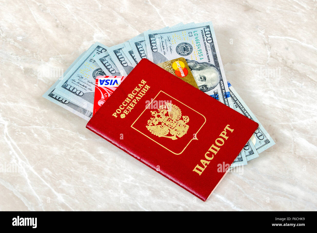Russian Passport with VISA and Mastercard Debit Card, American dollars ...