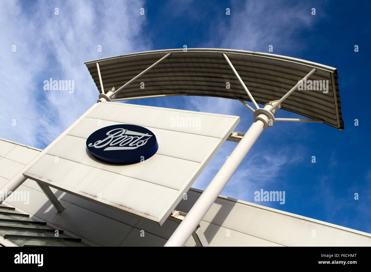Large branded chain store signs on Regent Retail Park, Salford, UK ...