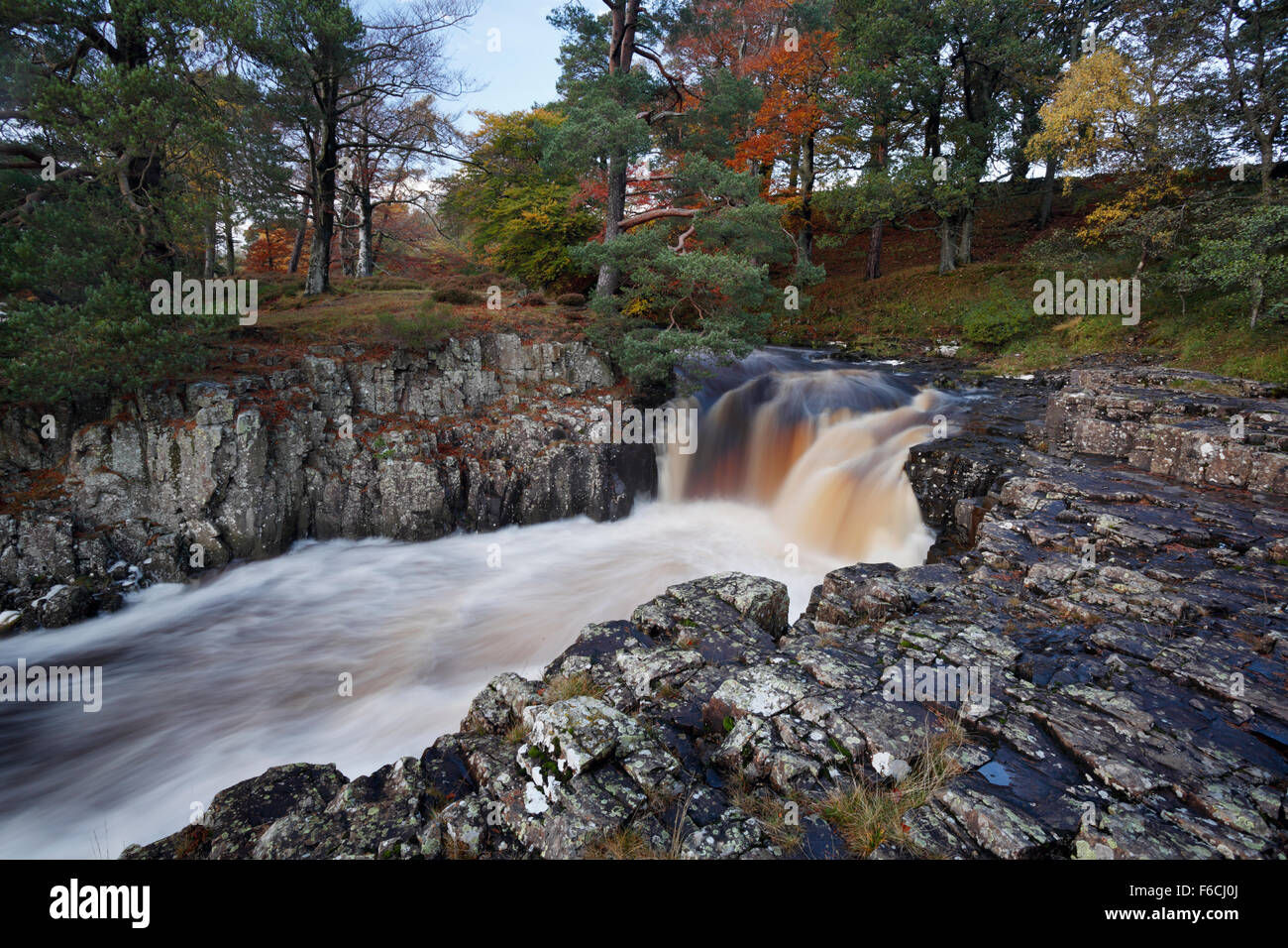 Low Force waterfall on the River Tees, Teesdale. County Durham. England ...