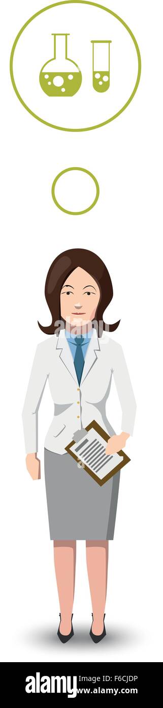 Scientist woman cartoon character hi-res stock photography and images ...