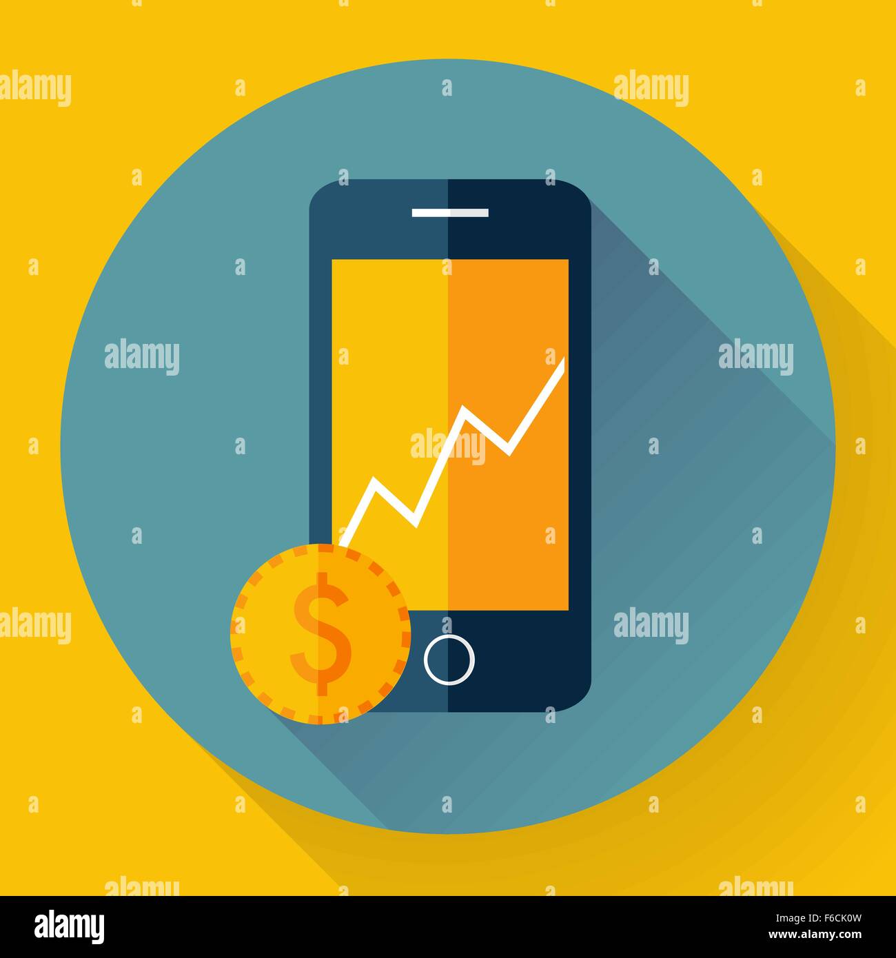 Mobile phone icon with coin Stock Vector Image & Art - Alamy
