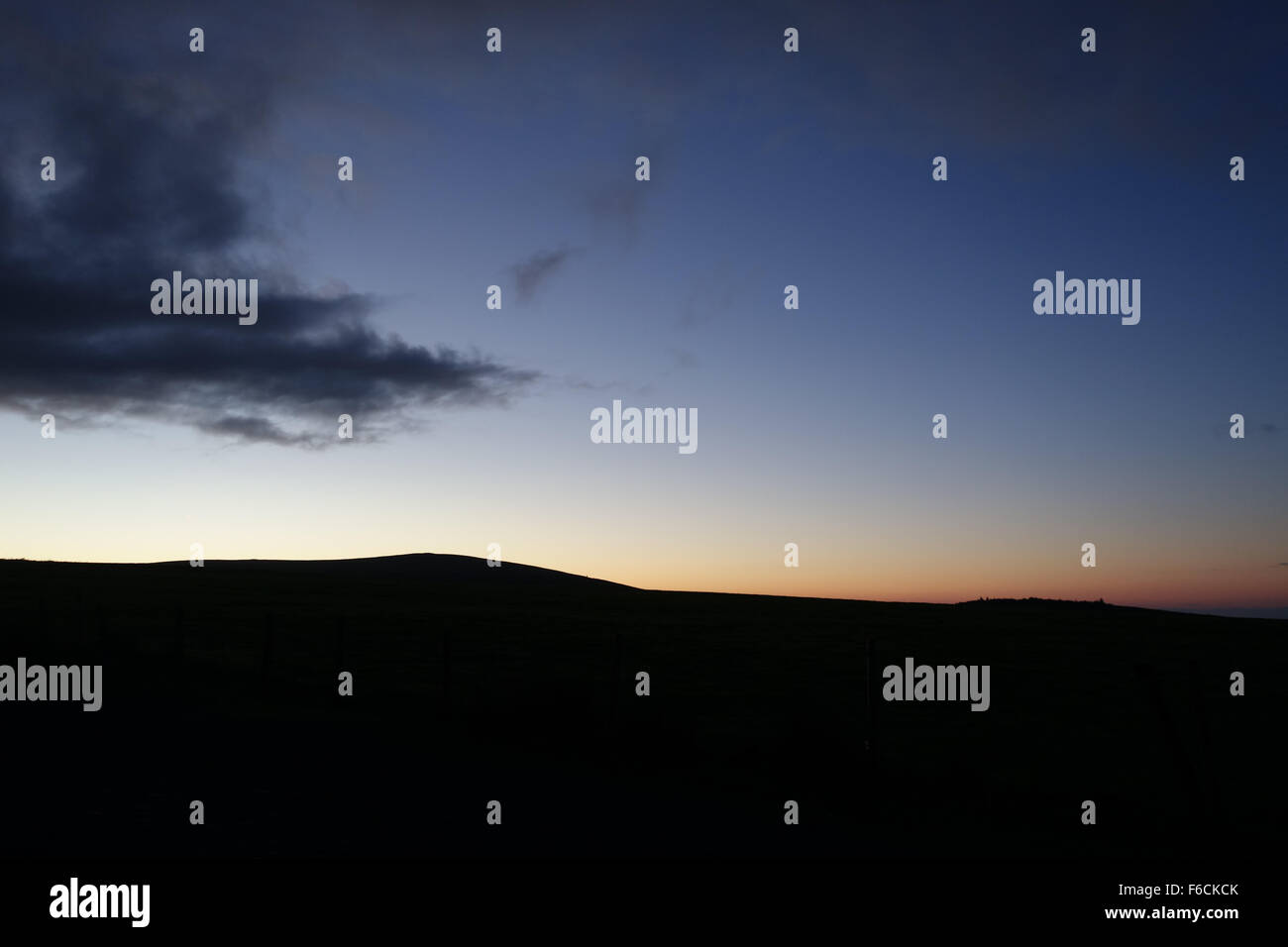Dawn on the Preseli Hills, looking towards Foel Cwmcerwyn ...