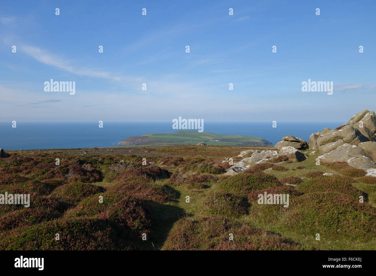 Dinas Island seen from Carn Enoch on Mynydd Dinas (Mount Dinas ...