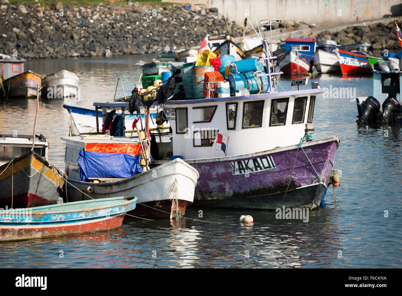 Fishing Boats Panga Panama Bay Panama City // PANAMA CITY, Panama ...