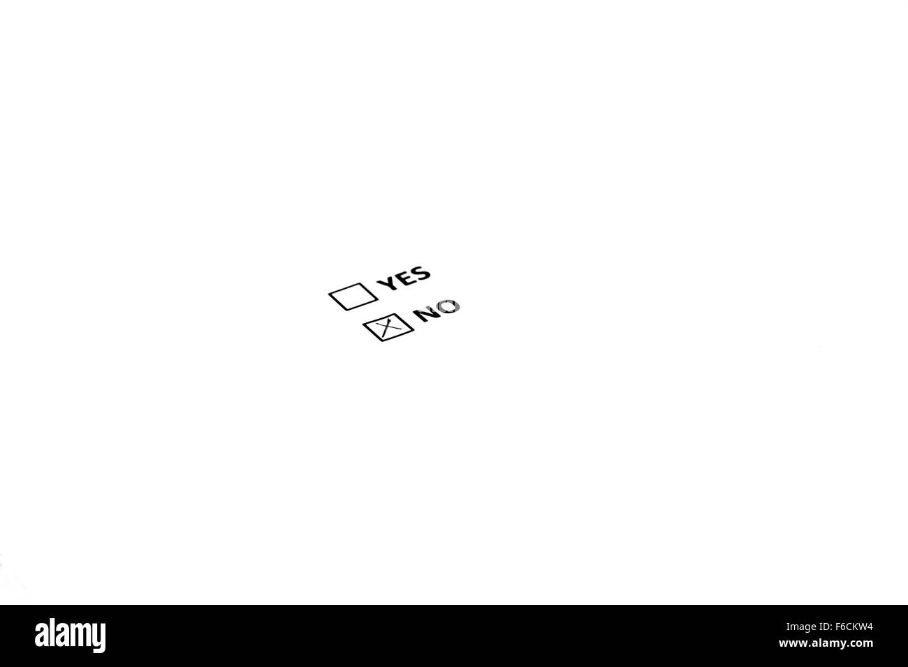 Yes no referendum vote ballot paper hi-res stock photography and images ...