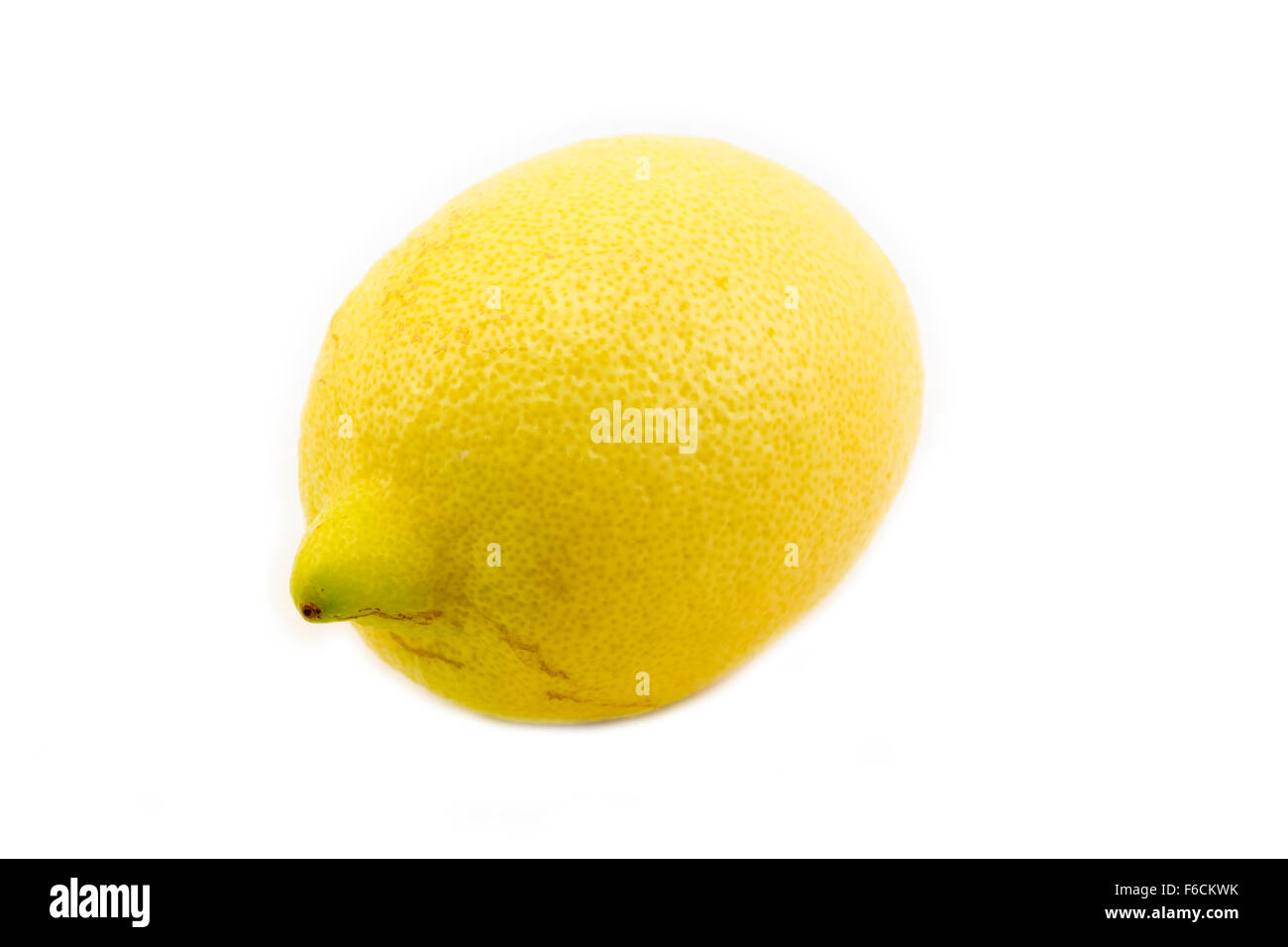 A single lemon isolated against a white background Stock Photo - Alamy