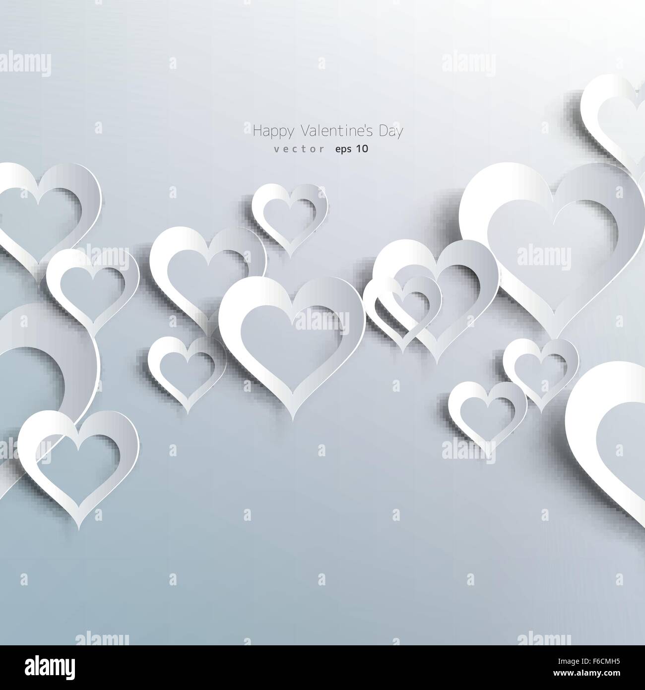 Valentines day. Abstract paper hearts. Love. Abstract vector ...