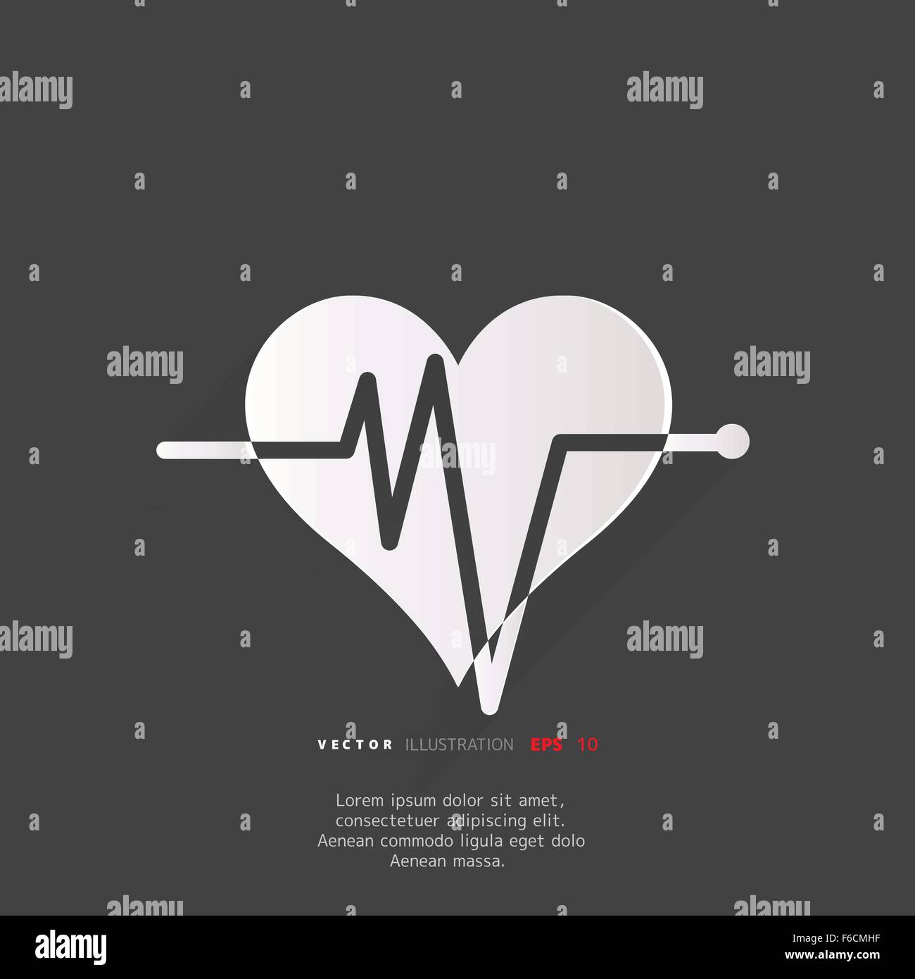 Heart rhytm, cardiogramm, medical icon Stock Vector Image & Art - Alamy